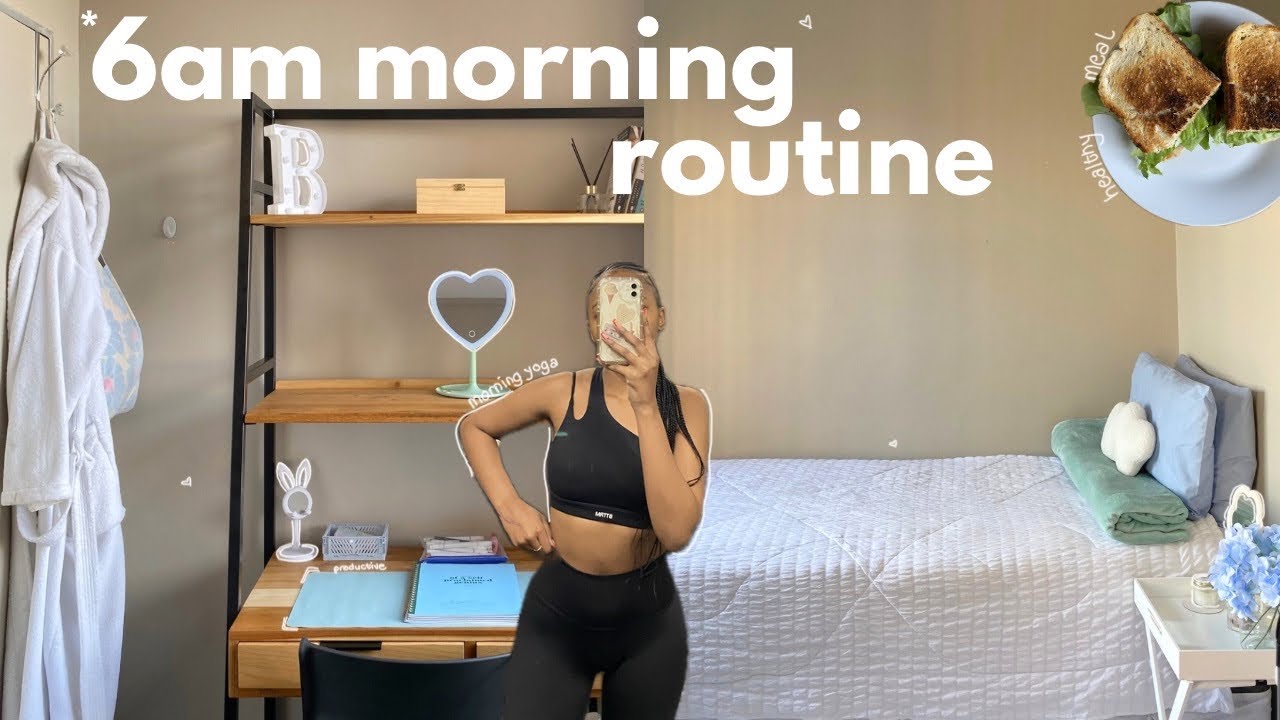 my 6am morning routine 🌿mindful & productive habits + eating healthy ...