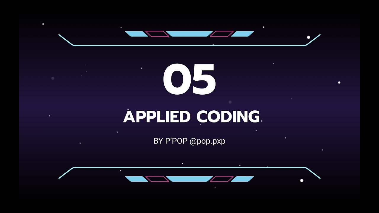 05 Applied coding & coding samples - YouTube