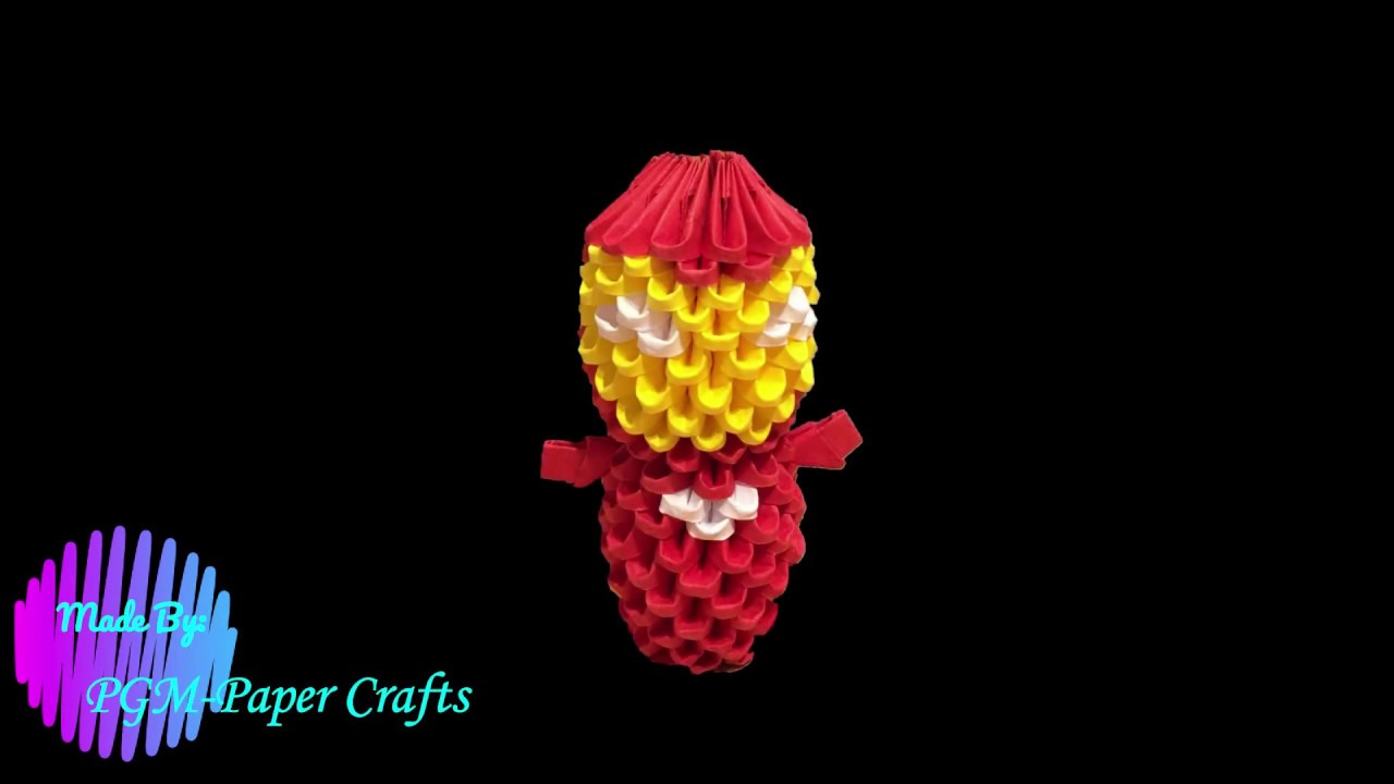 DIY - Origami 3D: How to make a mini Iron Man | Cum sa faci pe Omul de ...