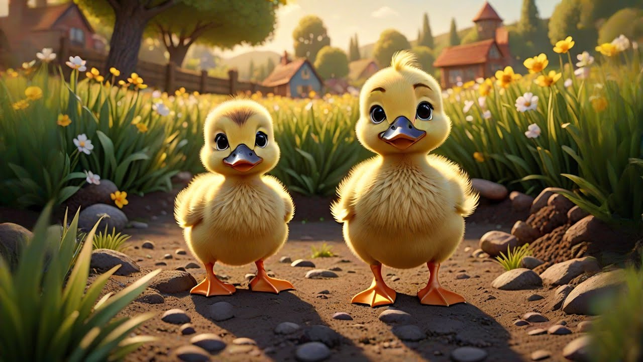 Four Baby Ducks Go Quack Quack Quack | Animal Sounds Song for Kids ...