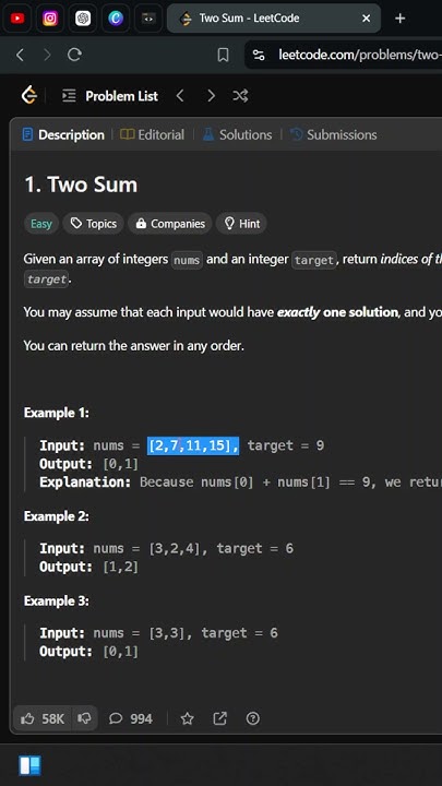 Two Sum - Leetcode 1 - HashMap - JavaScript || #datastructureandalgorithm #google #uber - YouTube