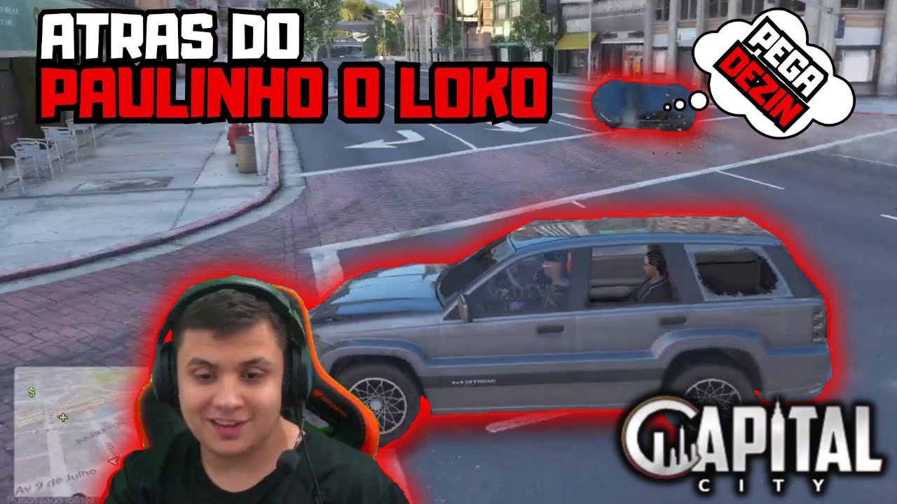 INDO ATRAS DO PAULINHO O LOKO no GTA RP 😂😂CIDADE (Capital City) LIVE GTA RP - YouTube