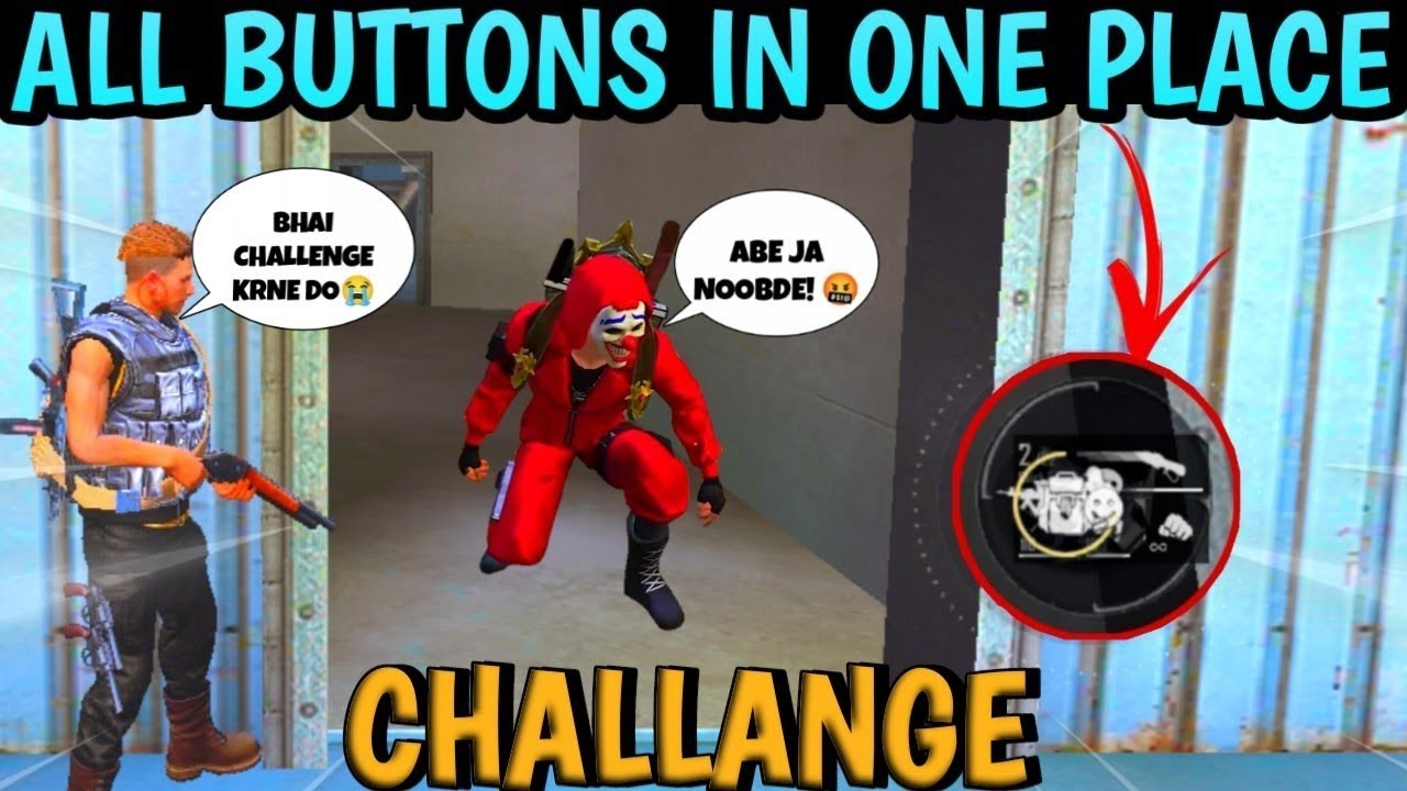 ALL BUTTONS IN ONE PLACE CHALLANGE ||FREE FIRE||MOBTRA - YouTube