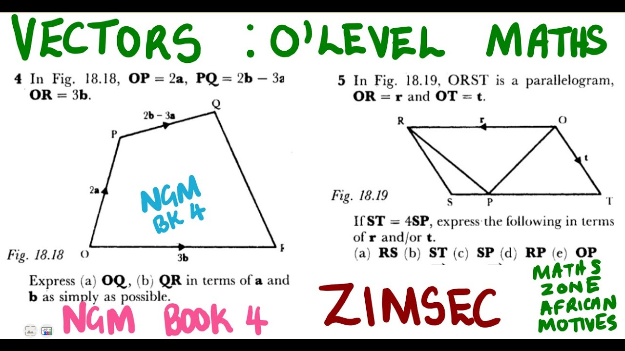 O level Mathematics Vectors NGM BK4 Revision ZIMSEC ...