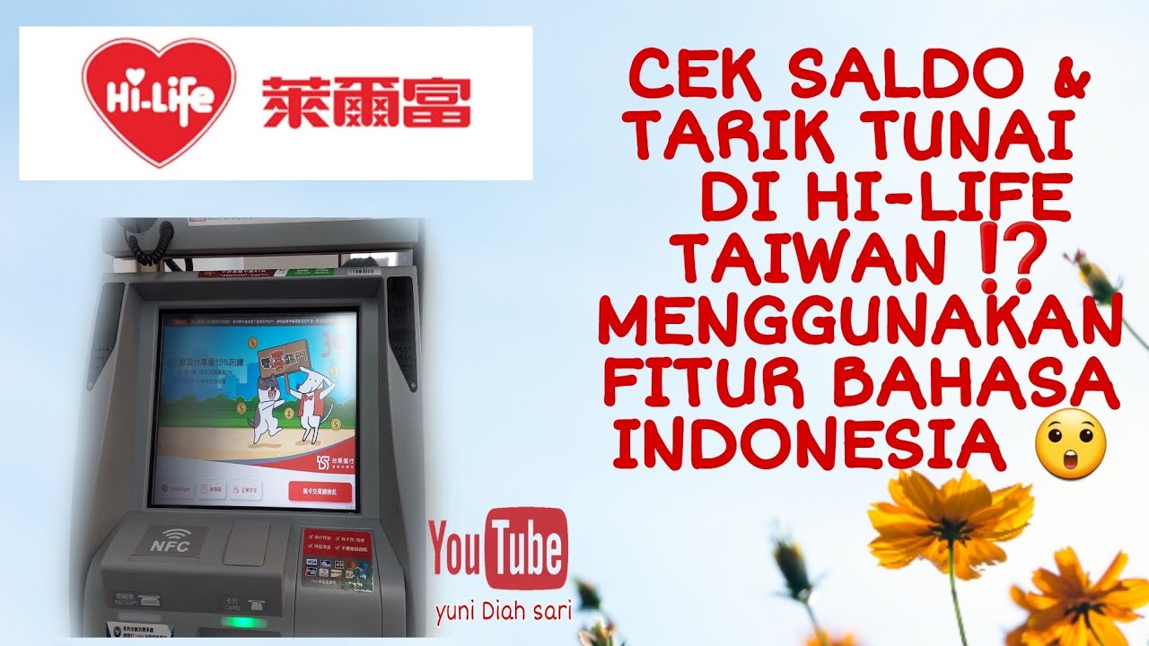 CEK SALDO & TARIK TUNAI DI HI-LIFE TAIWAN ⁉️ BAHASA INDONESIA # ...