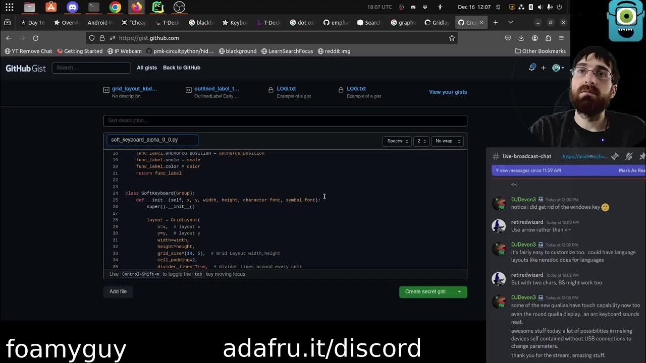 Finishing AoC d16 Then Back To the #CircuitPython Soft Keyboard - YouTube