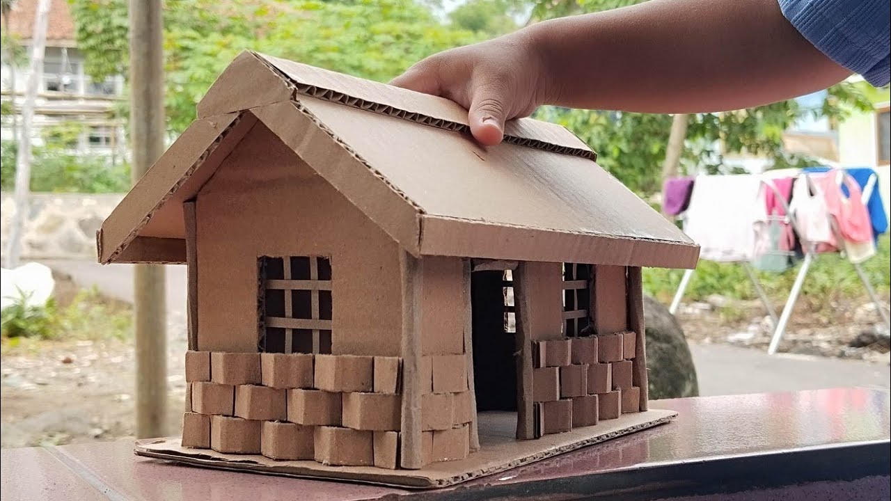 How To Make Cardboard House Easy, Cara MEMBUAT RUMAH Dari KARDUS #diy ...