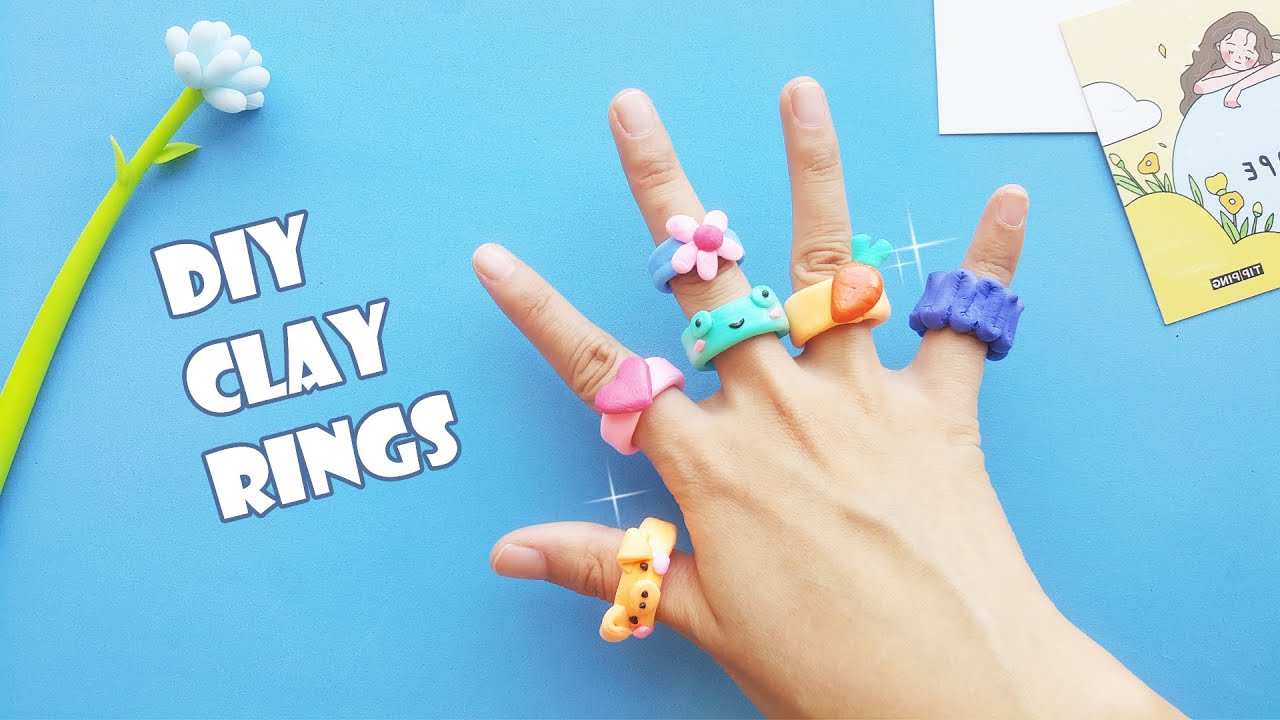 DIY How to Make Polymer Clay Rings |Cách Làm Nhẫn Bằng Đất Sét | DIY ...