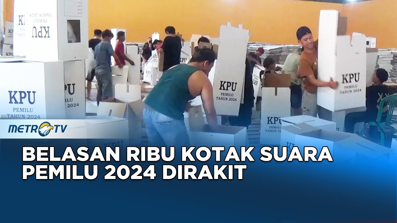 KPU Ngawi Rakit 13 Ribu Kotak Suara Pemilu, Puluhan Kotak Suara Rusak - YouTube