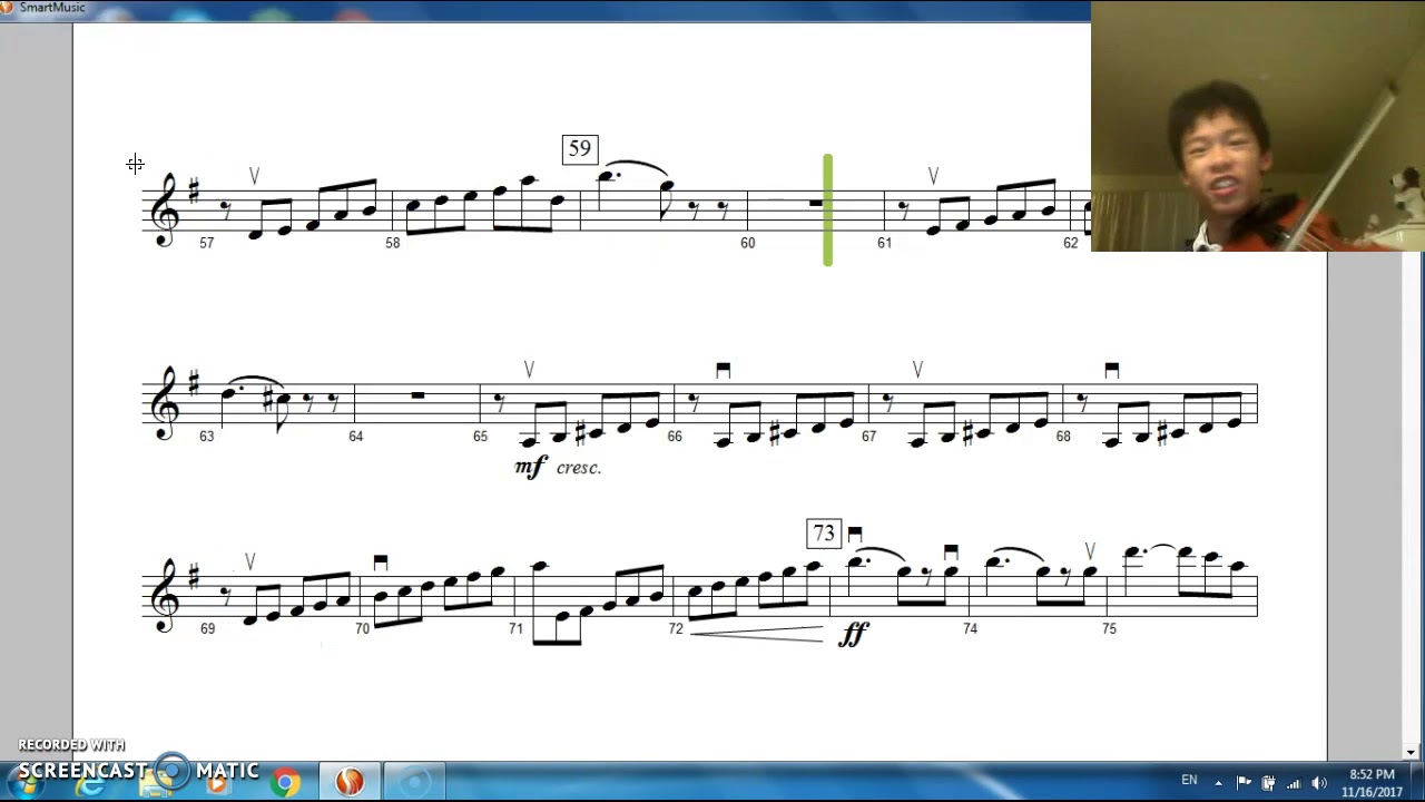 Daily Life Example #1 (Added on 11/18/17: Practicing on Smartmusic ...