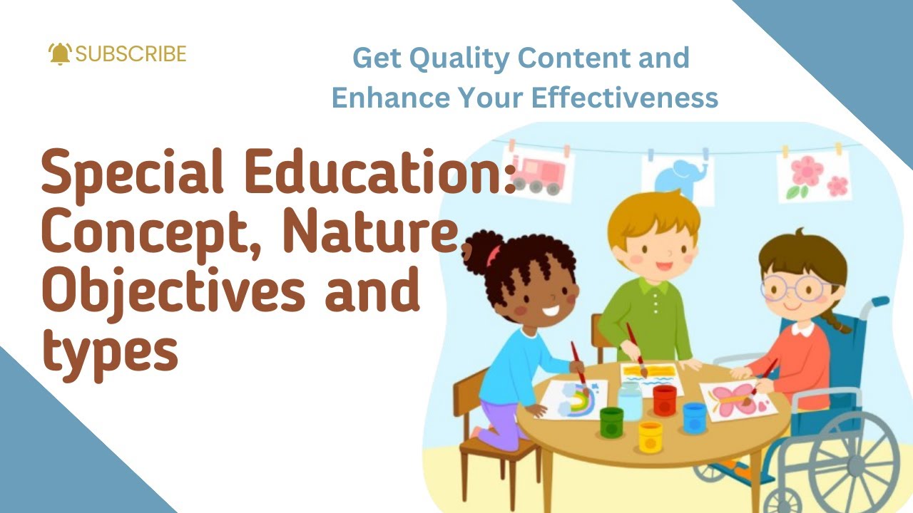 Concept, Nature, Objectives and types of Special Education | Inclusive ...