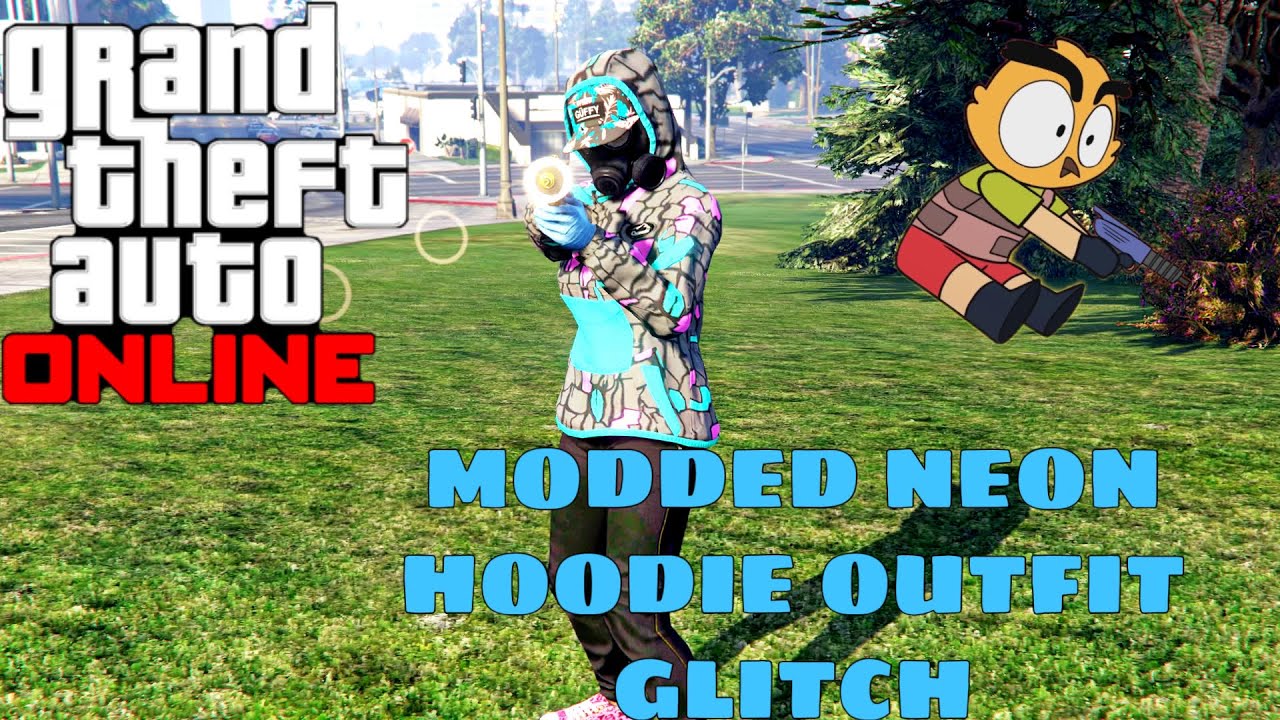 *SOLO* GTA 5 ONLINE HOW TO GET MODDED NEON OUTFIT GLITCH GAS MASK + HAT ...