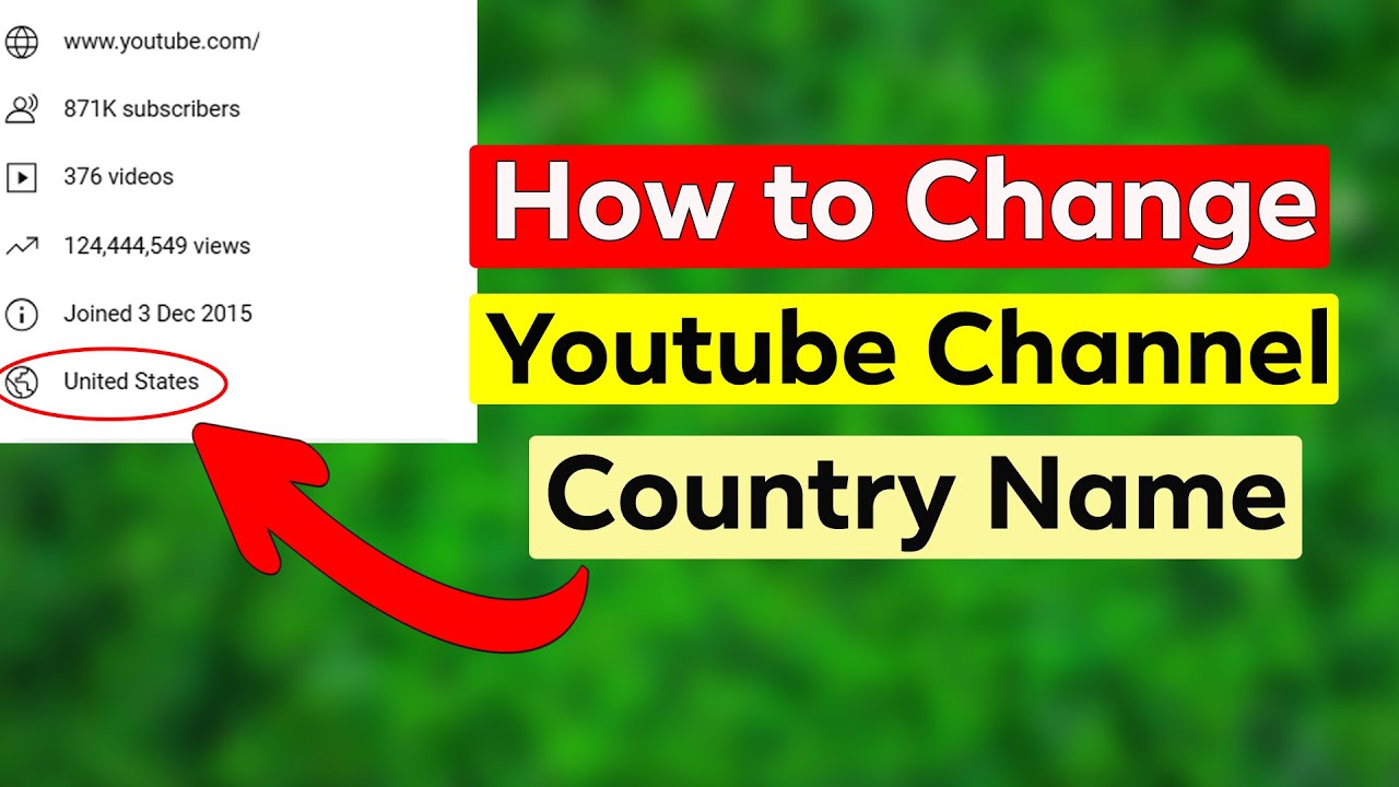 How to Change YouTube Channel Country Name (2025) - YouTube