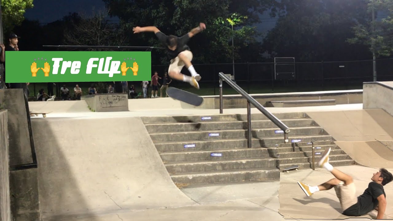PROGRESSION OF: TRE FLIP DOWN STAIRS - YouTube