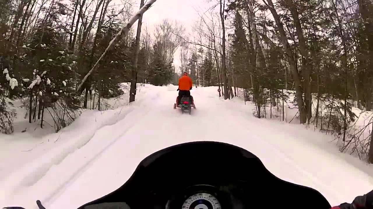 Trail ride on F7 sleds. - YouTube