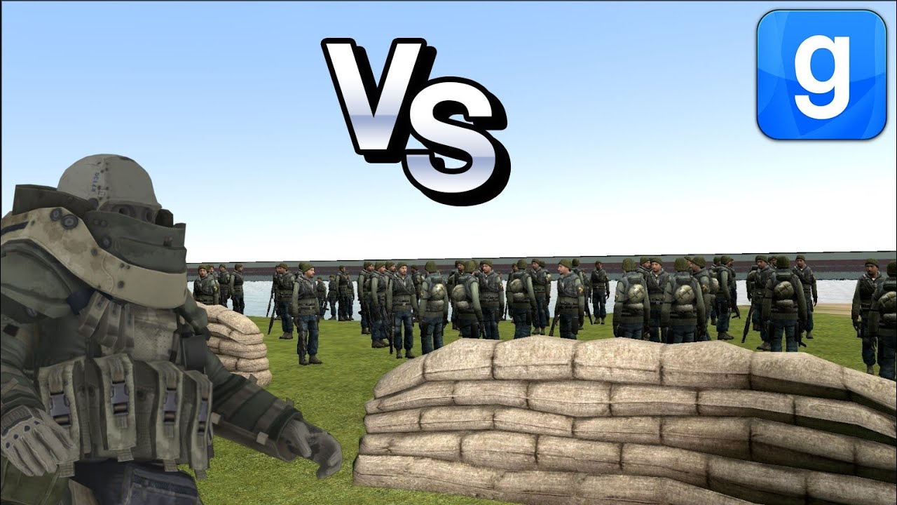 Half Life Combine Juggernaut VS Half Life Rebel Soldiers NPC Fight ...