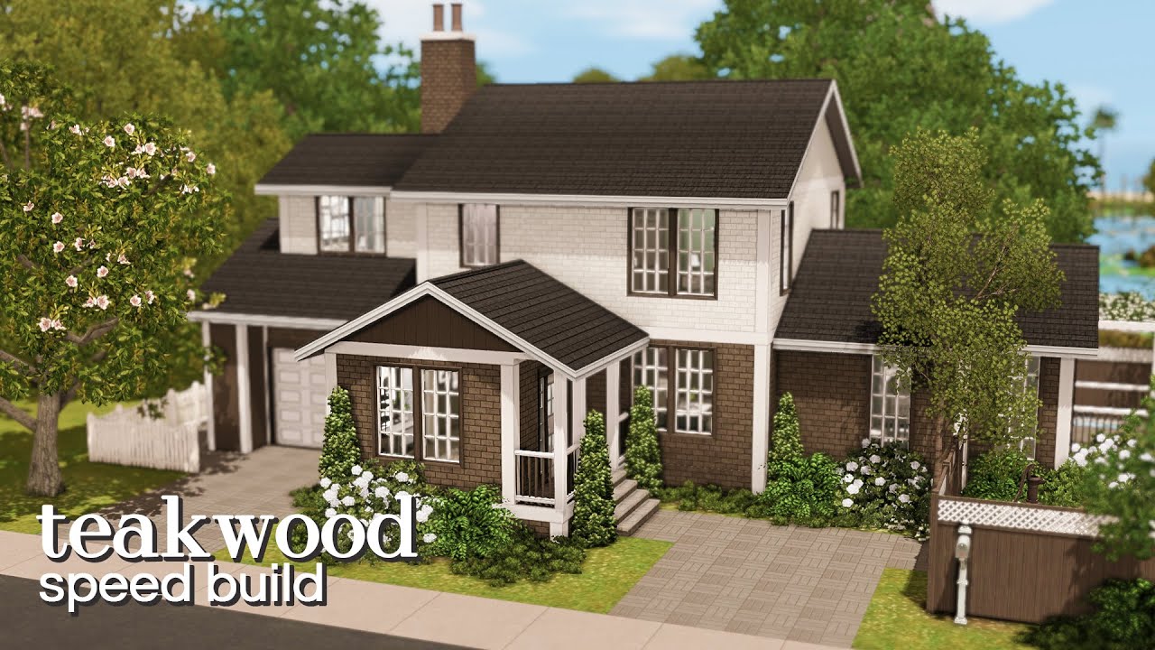 teakwood | the sims 3: speed build + cc links - YouTube