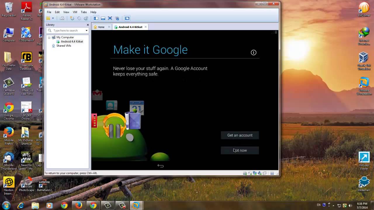 How to install Android 4.4.4 on pc - YouTube