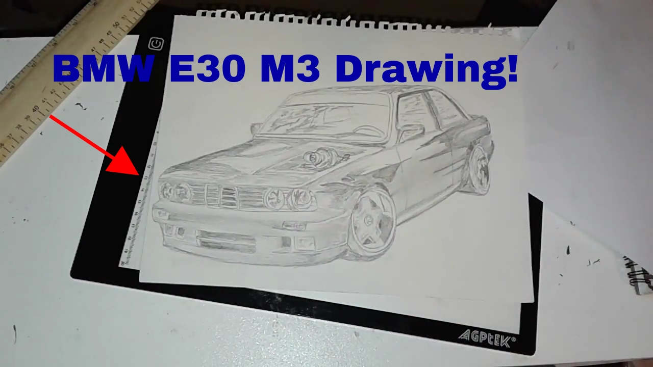 BMW E30 M3 Time Lapse Drawing! - YouTube