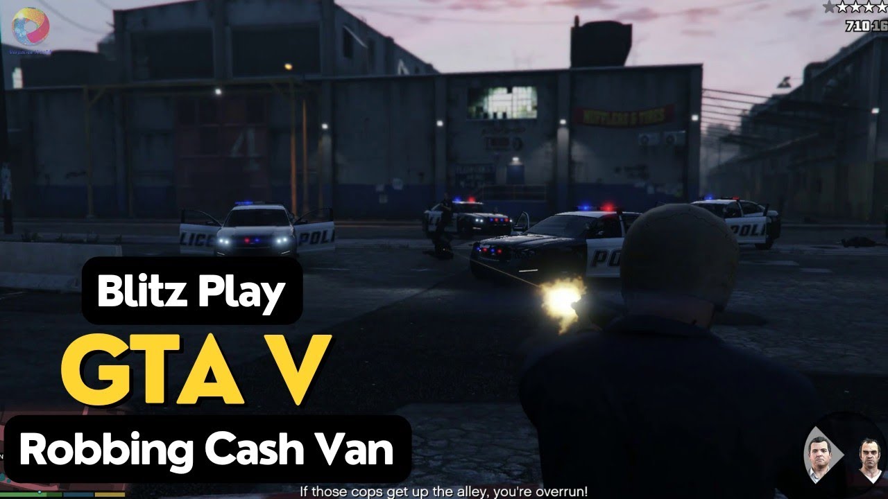 GTA V GAME PLAY | ROBBING CASH VAN | MISSION BLIT PLAY | #gaming #gta5 ...