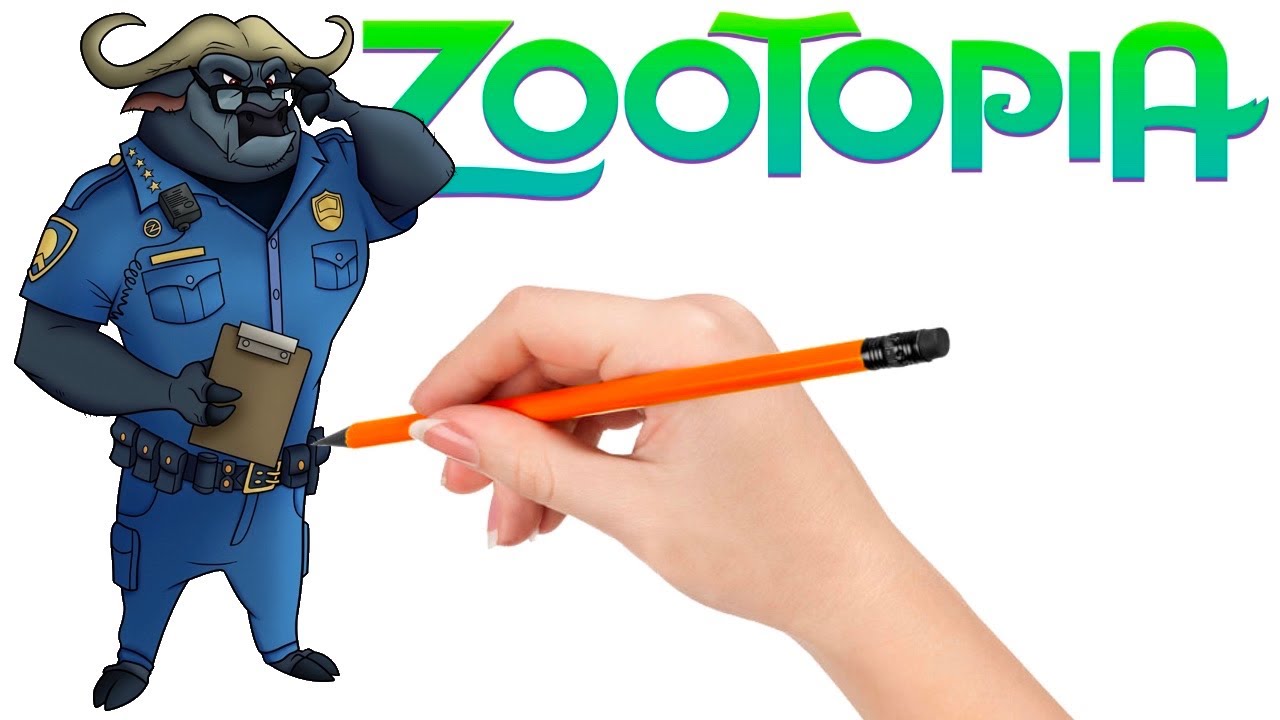 How to draw Chief Bogo from Zootopia, the buffalo with 2,000 lbs of ...