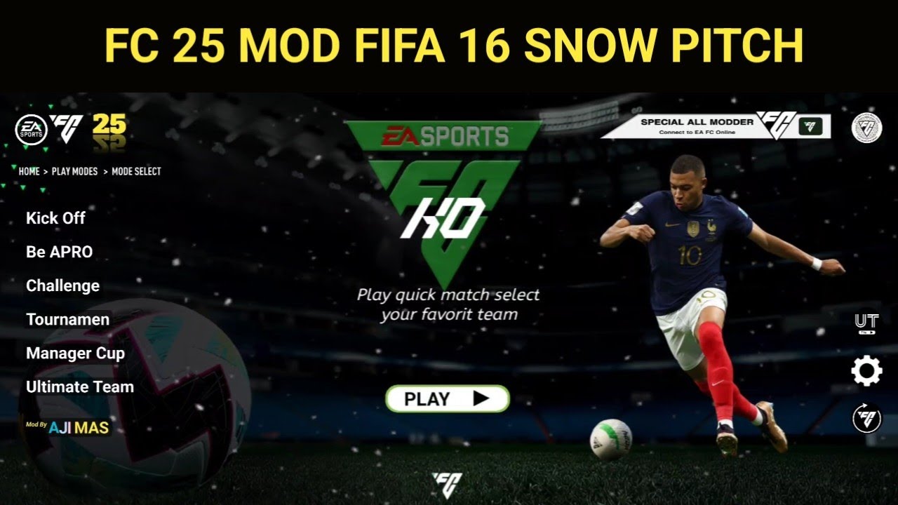 FC 25 MOD FIFA 16 REVIEW GAMEPLAY WINTER MODE LALIGA BY AJIMAS BEST ...