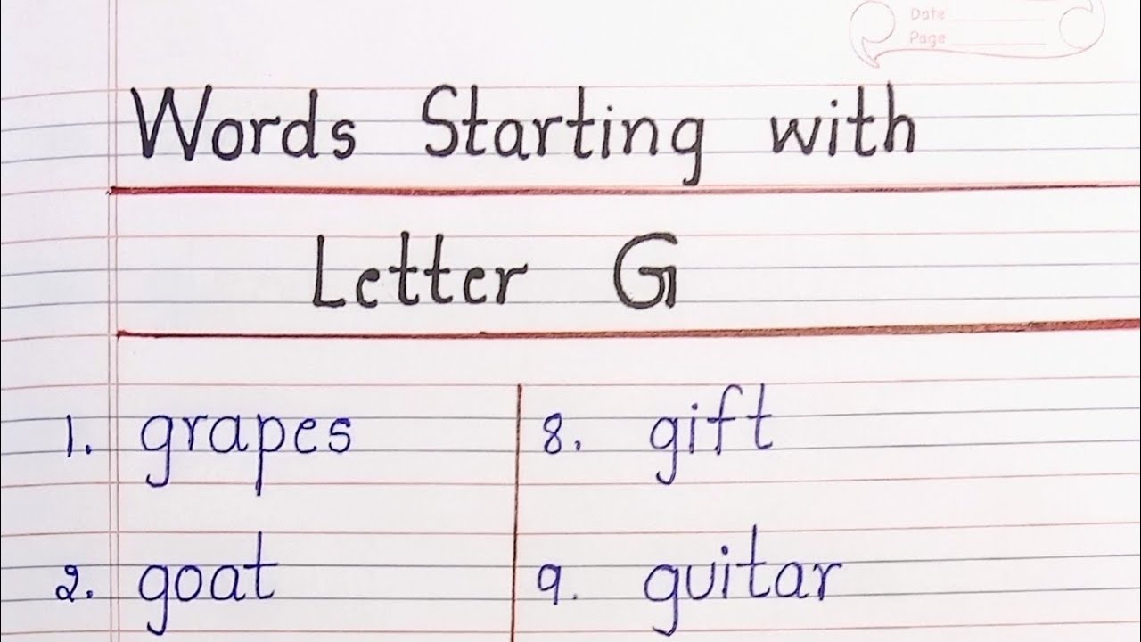 Words Starting With Letter G YouTube words-starting-with-letter-g-youtube