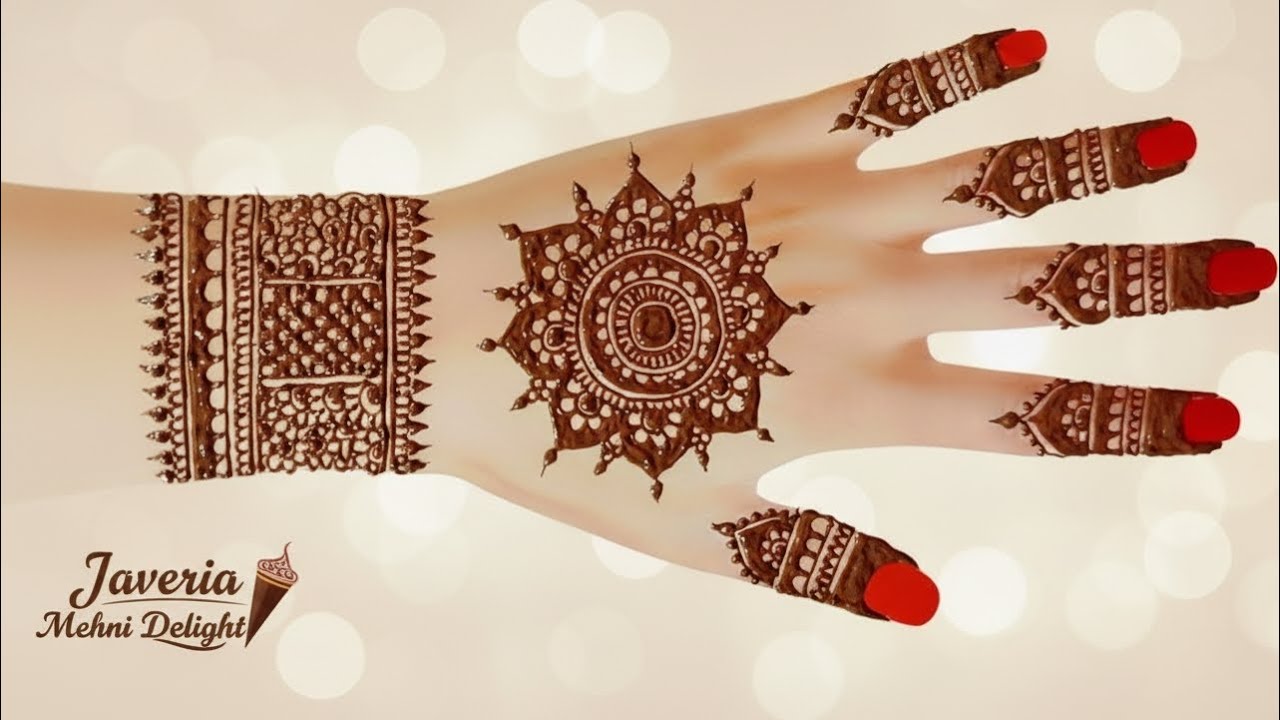 Tikki mehndi design simple and easy | New tikki mehndi design back hand ...