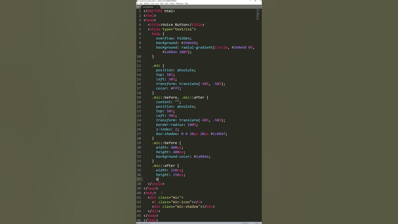 Create Mic Using Html And Css Coding Howtocreateawebsiteusinghtmlandcss Learnhtml5andcss3 Youtube
