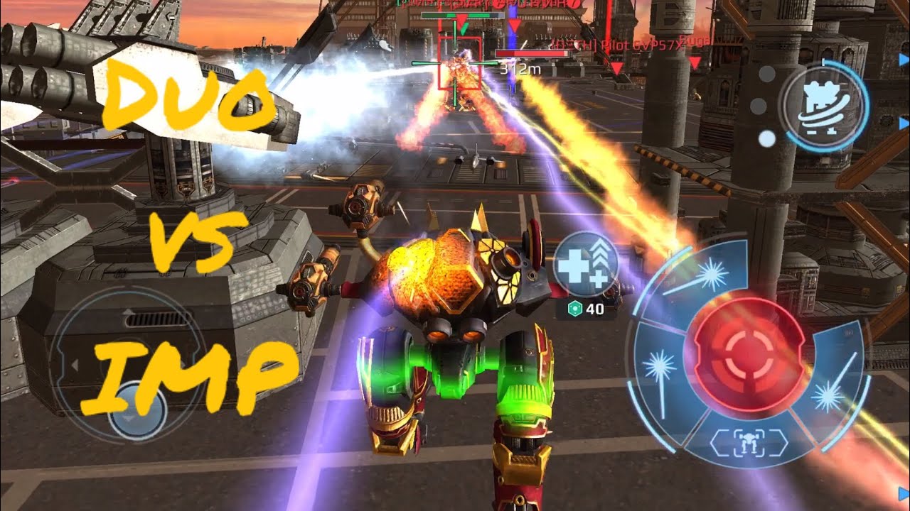 JUST vs IMP - Duo Battle - CARRIER - War Robots - YouTube