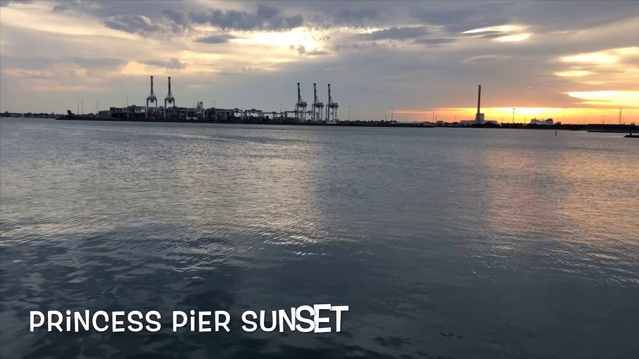 Sunset from princess pier - YouTube