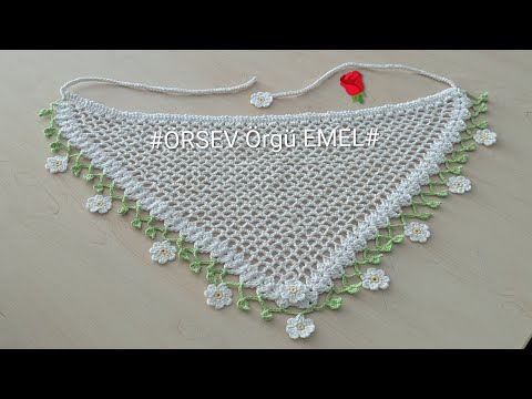 Tığ işi PAPATYA. Saç aksesuarı.Viral olan Bandana. Detaylar videoda Pantolon üstü aksesuarı. Baktüs