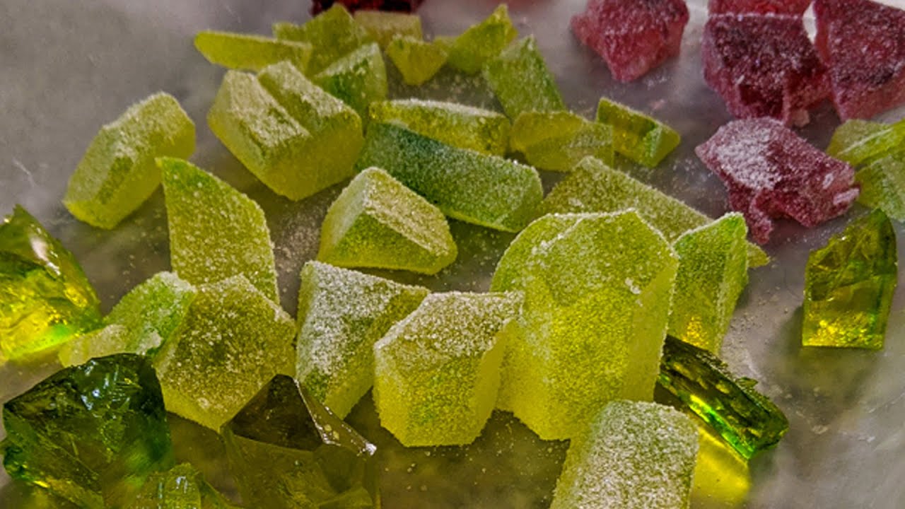 Devouring Kohakutou Japanese Crystal Gummy Candy | Mukbang Monday - YouTube