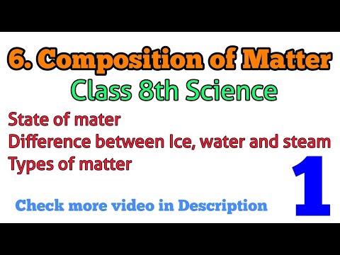 Class 8th Science | 6. Composition of matter std 8th lesson| State of ...