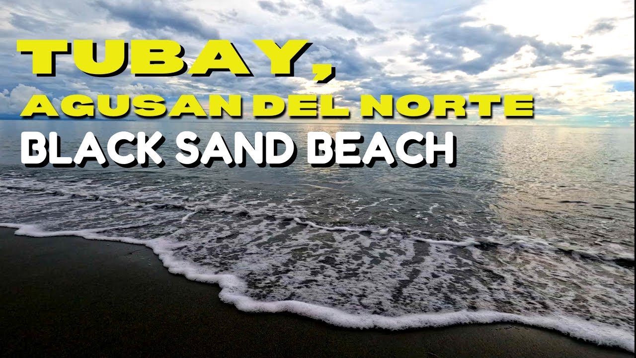 Black sand Beach | Tubay, Agusan del Norte | Hanging Bridge ...