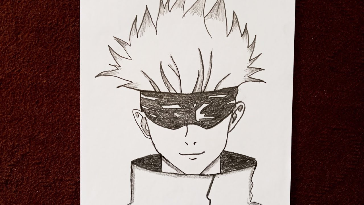 How To Draw GOJO SATORU Easy || Anime Drawing Tutorial Step By Step ...