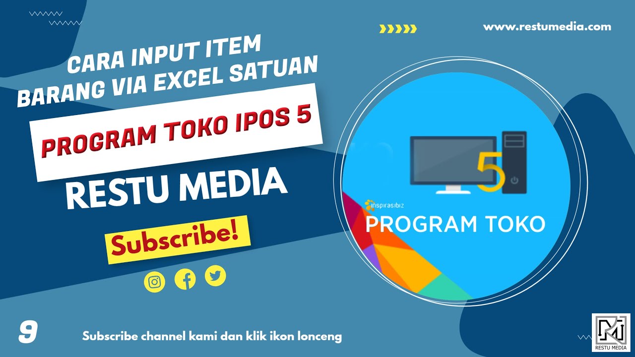 09 - Cara Input Data Item Satuan via Excel | iPos 5 All Edition | RESTU MEDIA - YouTube