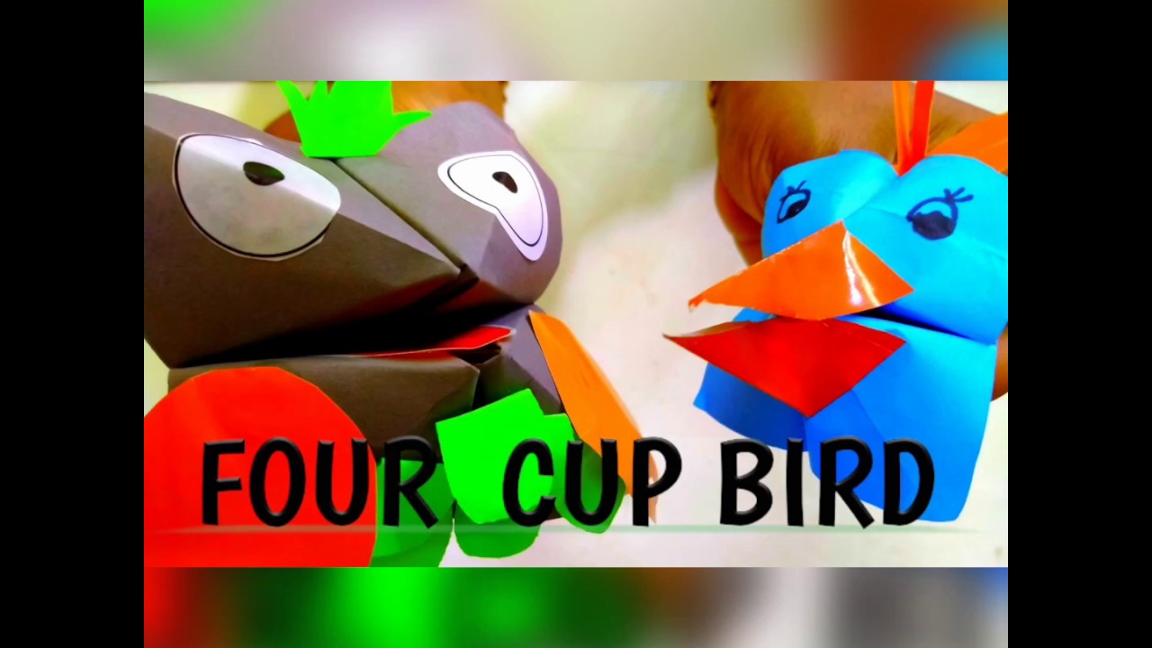 FOUR CUP BIRDS /PAPER BIRDS - YouTube