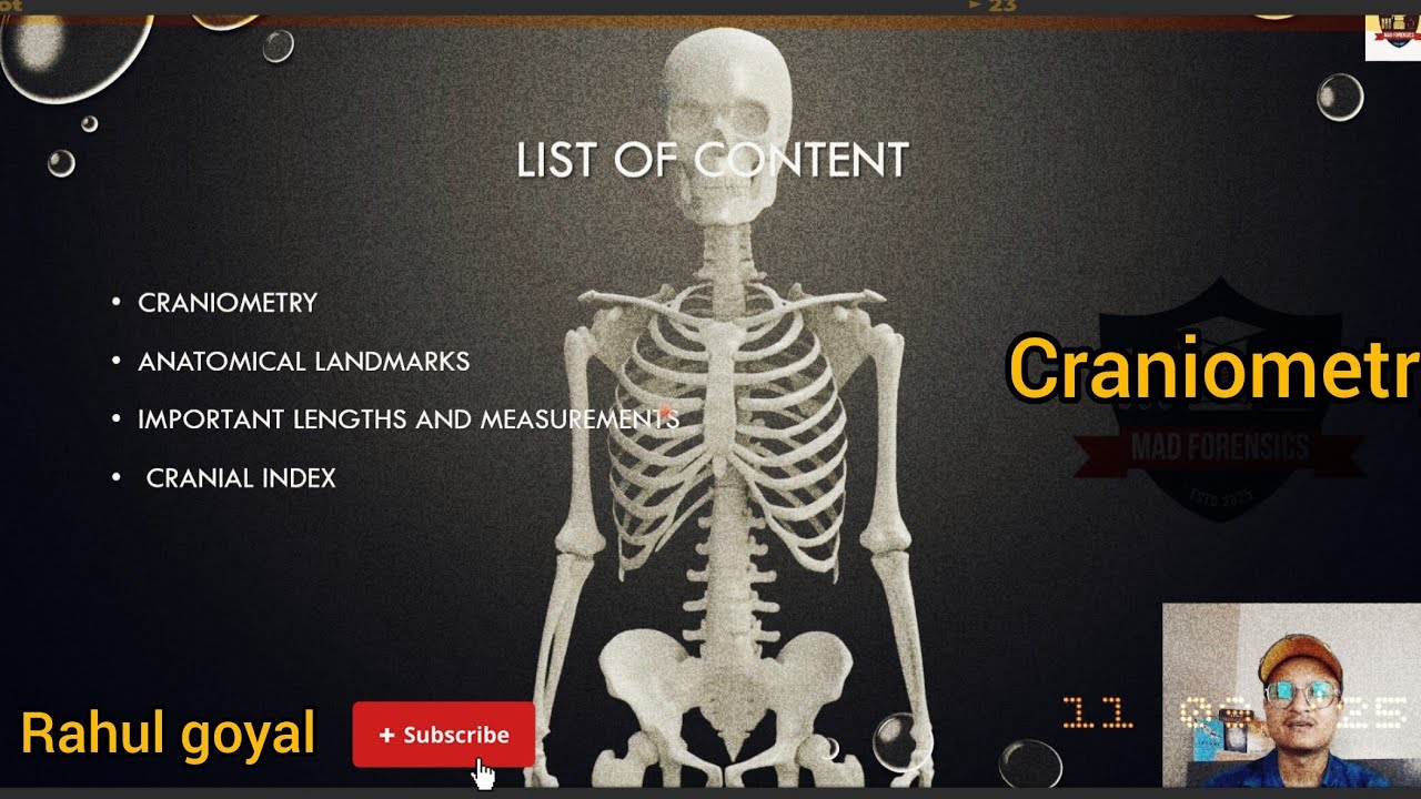 Craniometry - explanation, Anatomocal landmarks, measurements and ...