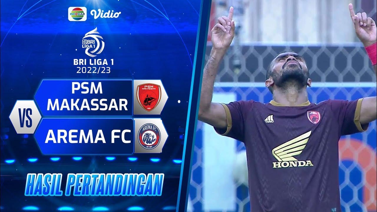 hasil pertandingan PSM Makassar vs Arema : 3-0 - YouTube