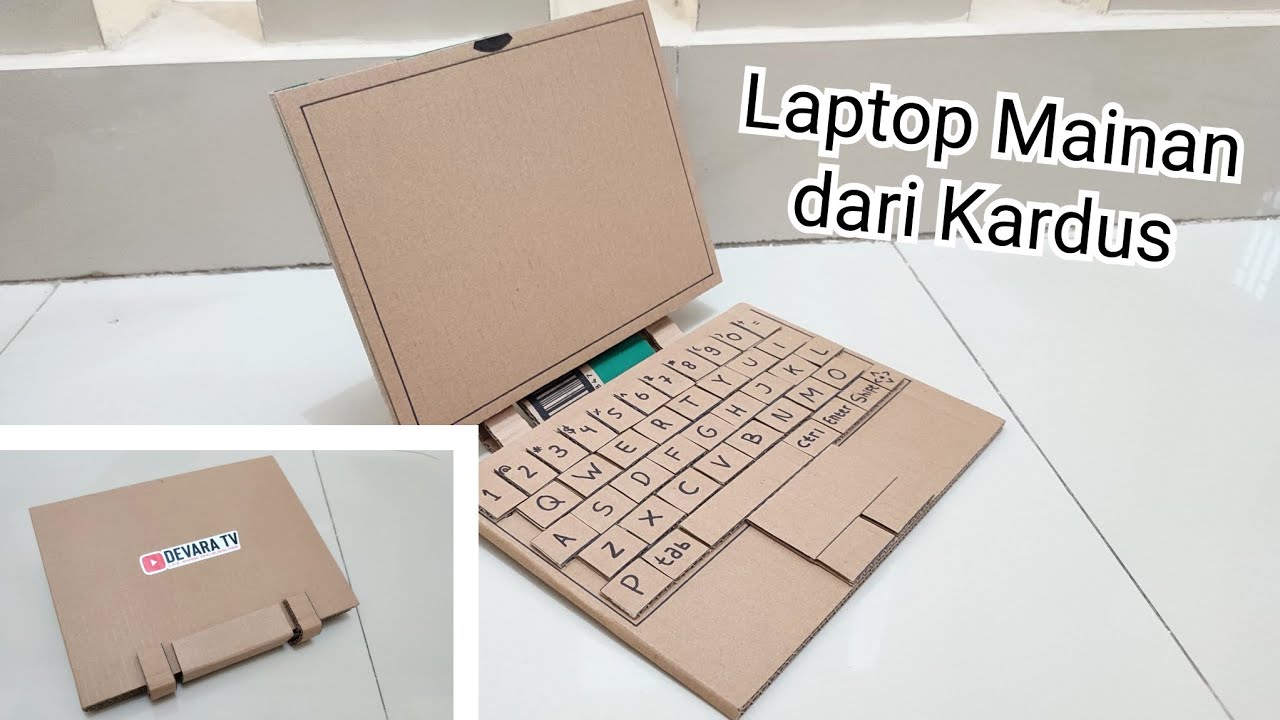 Keren‼️Membuat Laptop Mainan dari Kardus - YouTube