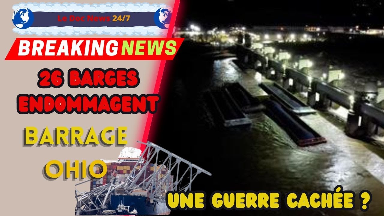⛴ 26 BARGE ENDOMAGE UN BARRAGE DE OHIO !! UNE GUERRE CACHEE ?? ⛴ - YouTube