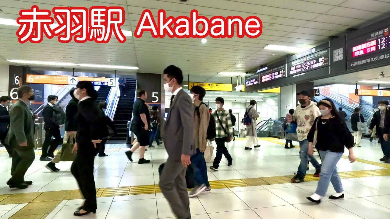 【Time-lapse】平日の赤羽駅でタイムラプス撮影/Time-lapse photography of the flow of ...