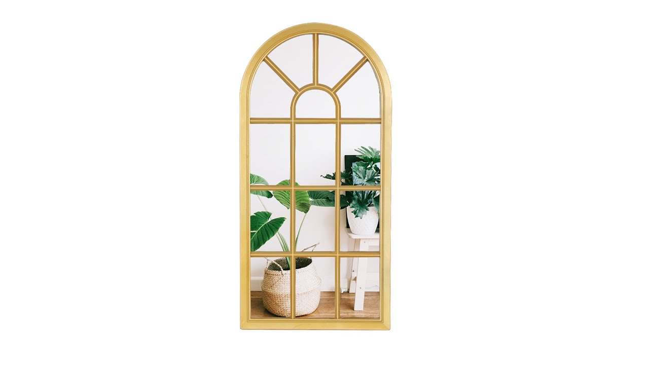 Wall Reflective Pane Arched Door Mirror - YouTube