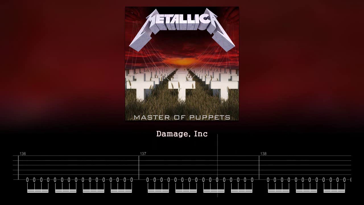 Metallica - Damage, Inc (Guitar Backing Track with Tabs) - YouTube