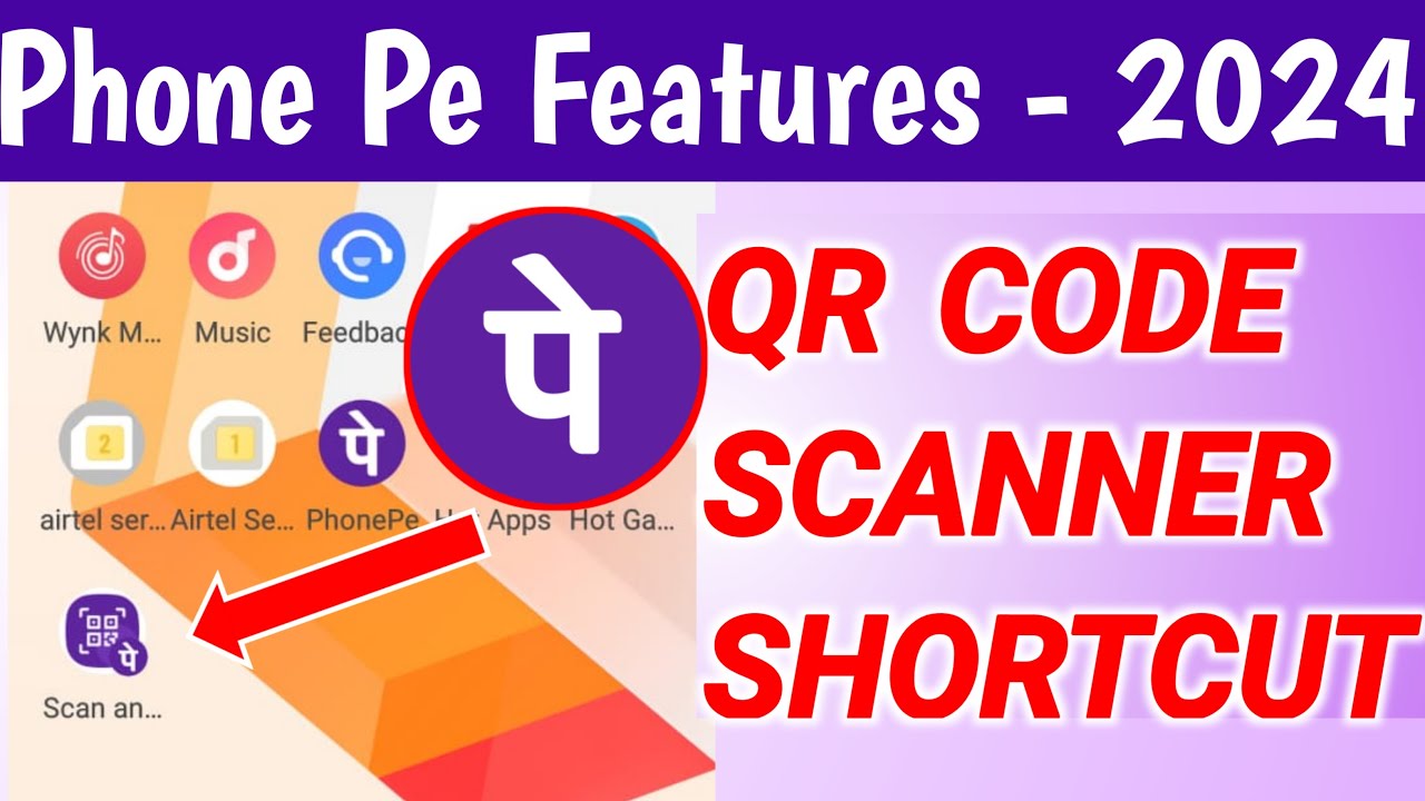 Phonepe QR Code Scanner Shortcut in Mobile Home Screen | QR Scanner ...