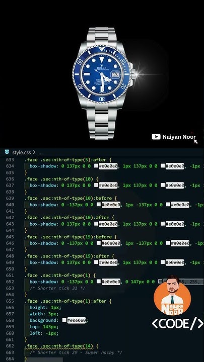 Watch Design HTML , CSS JavaScript #webdesign #coding #naiyannoor #javascript #webdeveloment ...