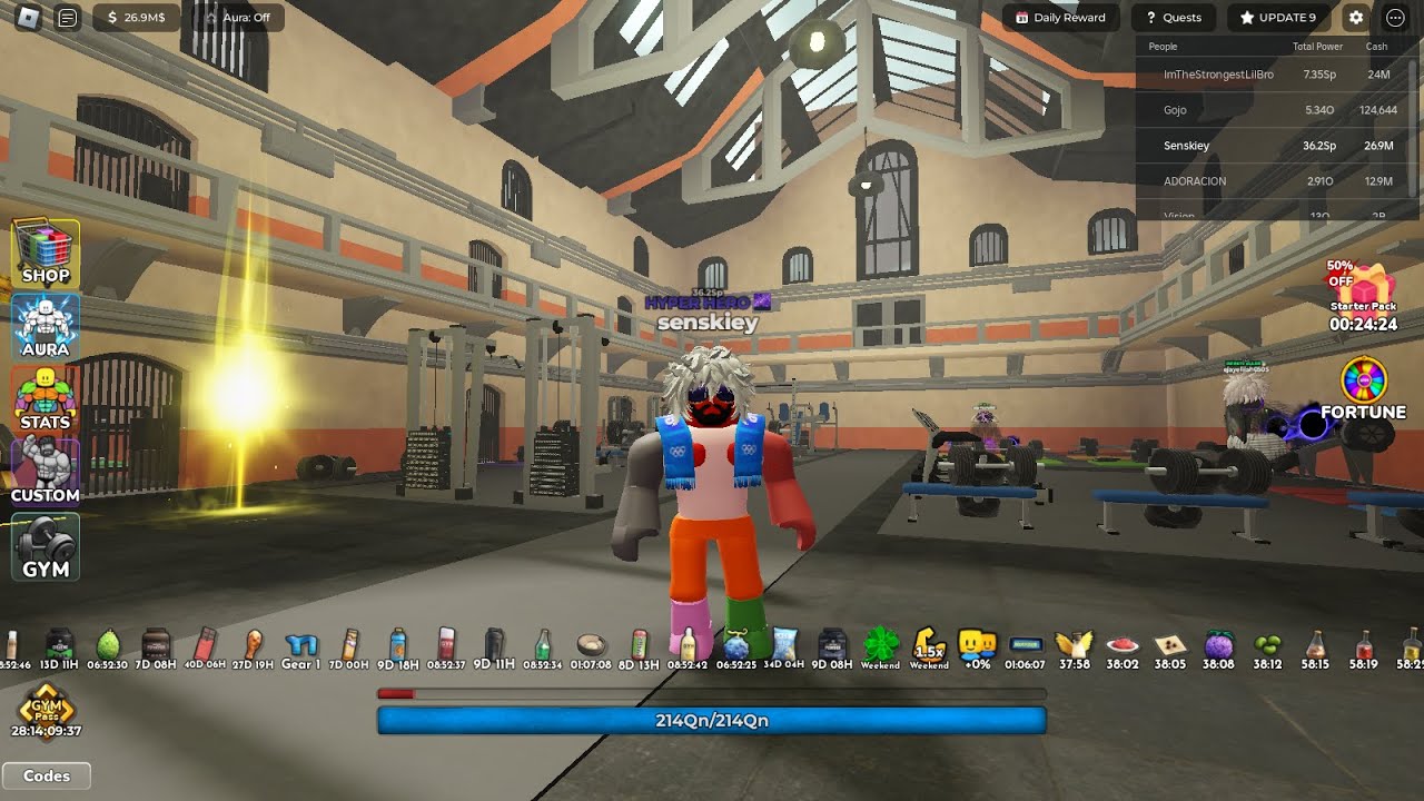 UPDATE 9 GYM LEAGUE - GRIND on PRISON GYM | Roblox - YouTube