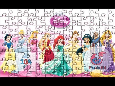 Disney Princess Gorgeous Puzzle Kid Puzzles For Kids - YouTube