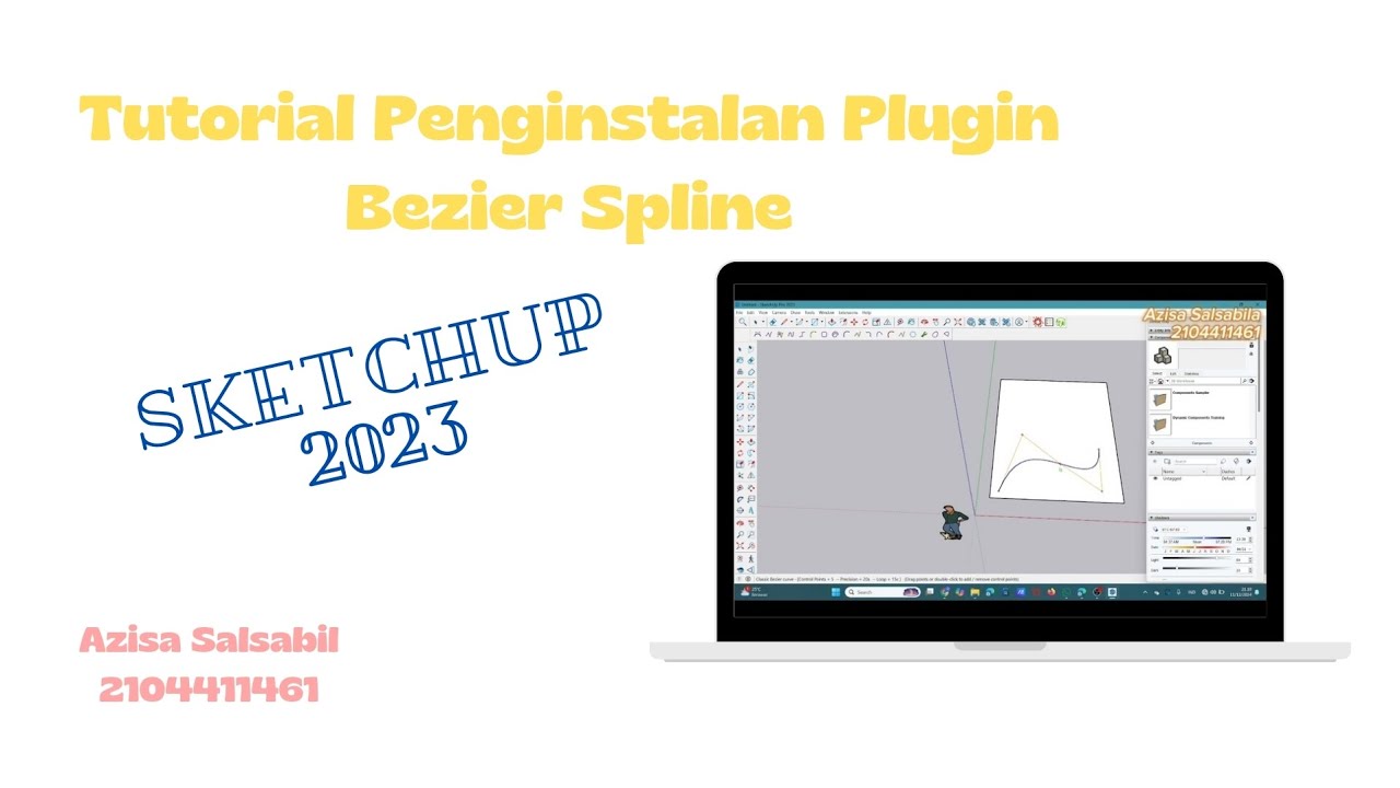 TUTORIAL PENGINSTALAN PLUGIN BEZIER SPLINE PADA SKETCHUP 2023 - YouTube